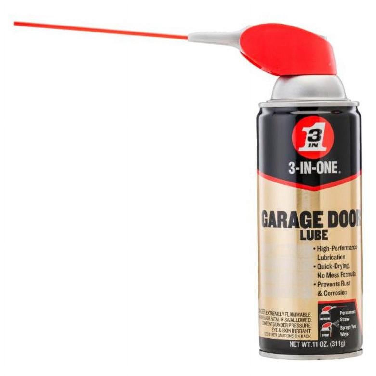 3-IN-ONE Professional Garage Door Lubricant with Smart StrawSprays 2 ...