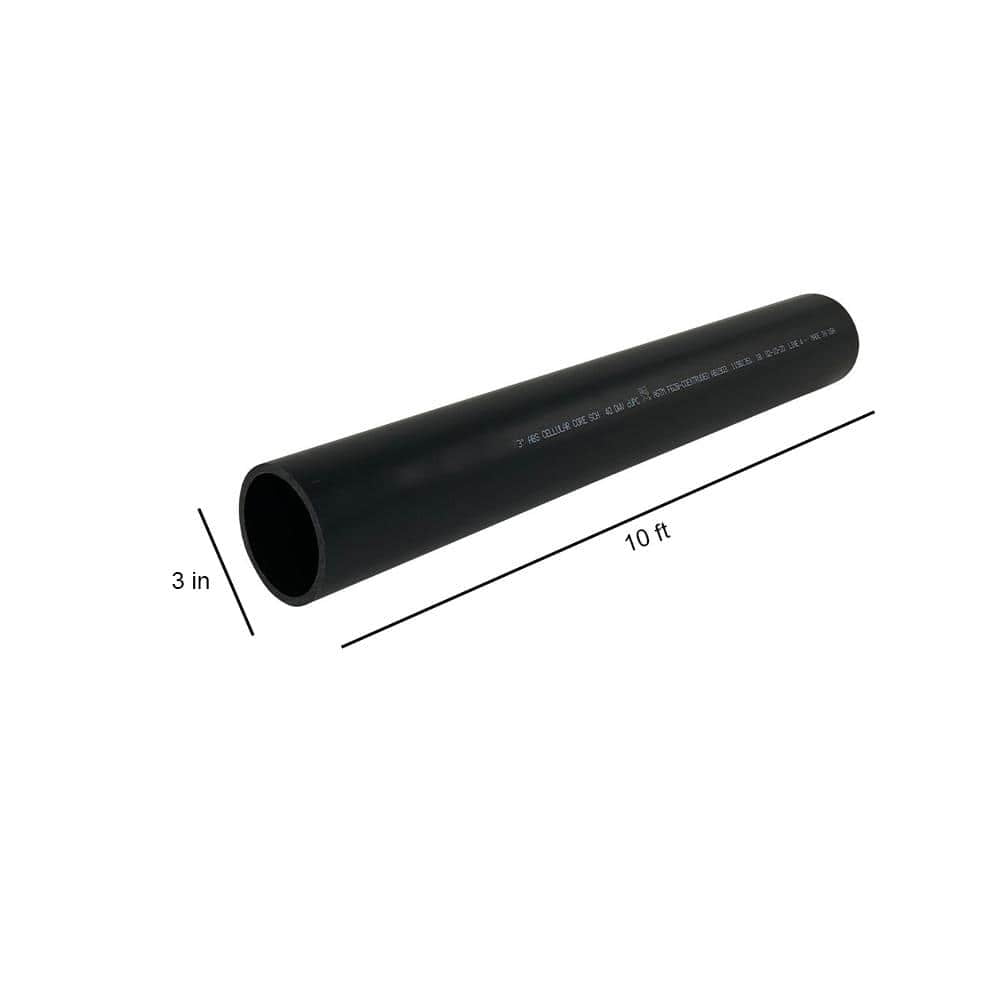 3 in. x 10 ft. ABS Cell Core Pipe - Walmart.com