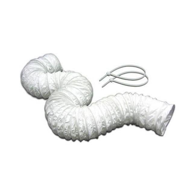 3 in. x 8 ft. Vinyl Duct with 2 Plastic Clamps - Polybagged - Pack of ...