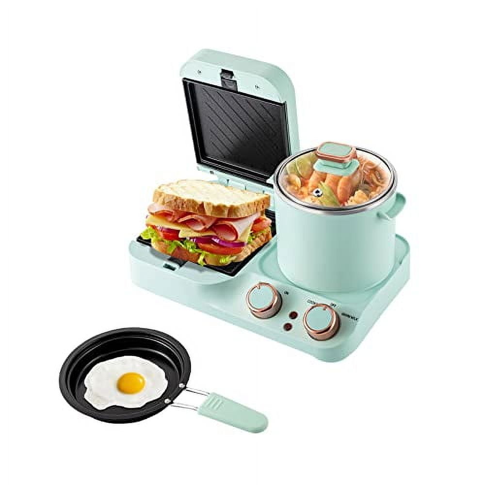 3 in1 Breakfast Station,Electric Mini Toaster Bread Breakfast Machine ...