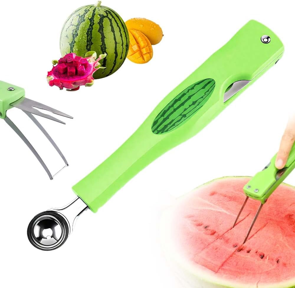 3 in1 Melon Baller Scoop,2025 New Upgrade Watermelon fruit cutters ...
