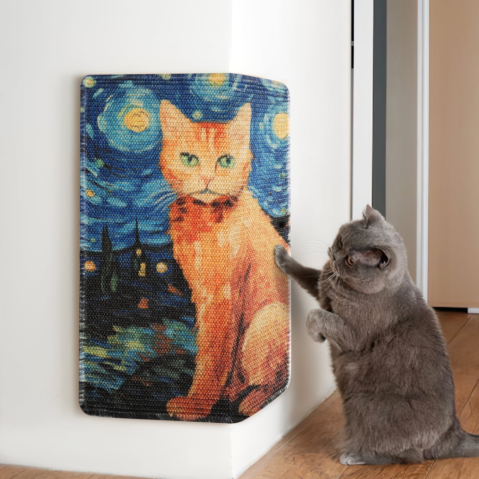 3 in1 Sisal Cat Scratcher Mat, 23.6x15.7'' Scratching Pad with 360 ...