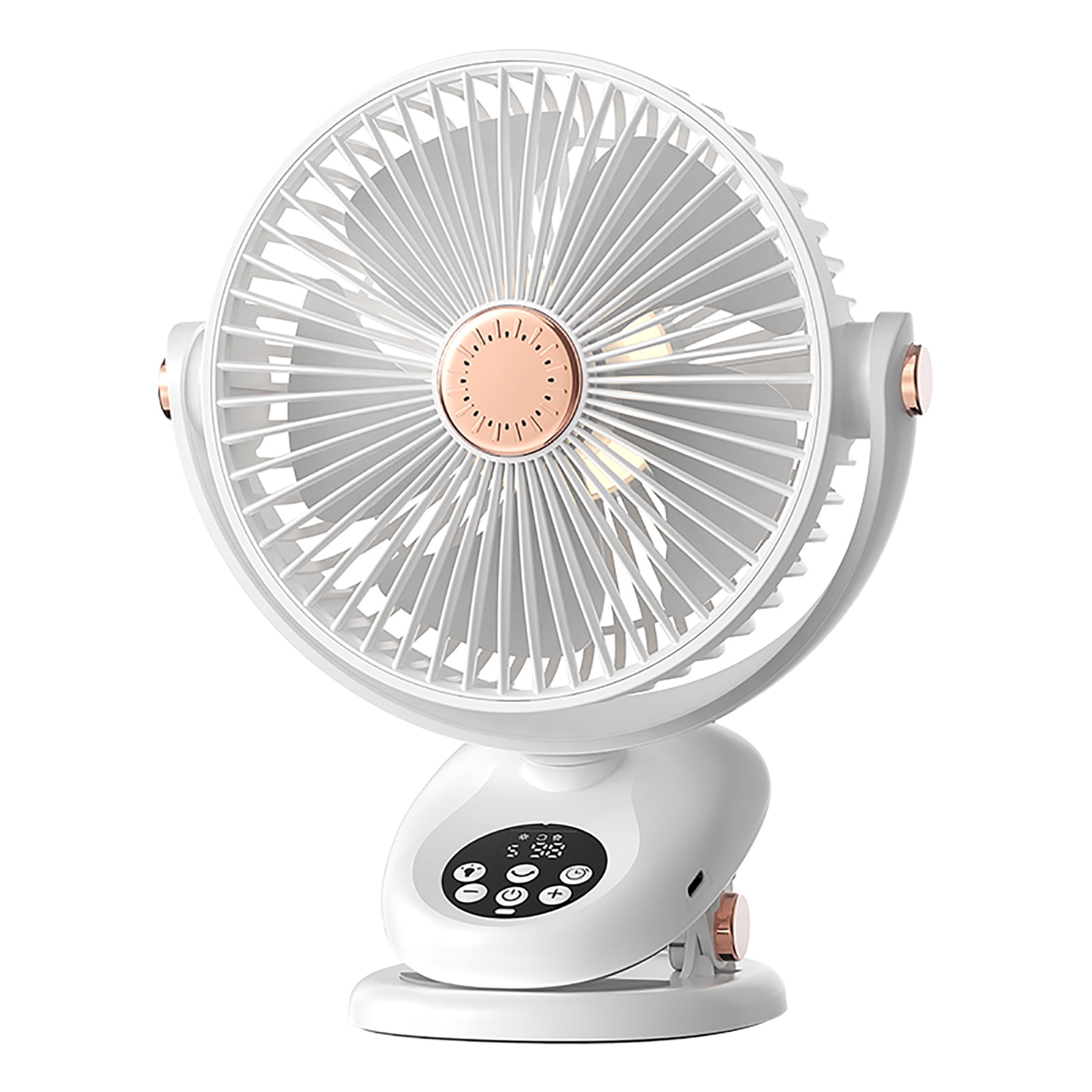 3 in1 USB Fan, 9” Clip Fan, 4000mAh Rechargeable Table Fan, 5 Speeds ...