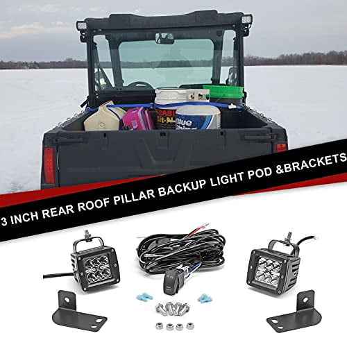 3 inch 18W LED Spot Light Cubes w/Rocker Switch Wiring Kit & Rear Roof ...