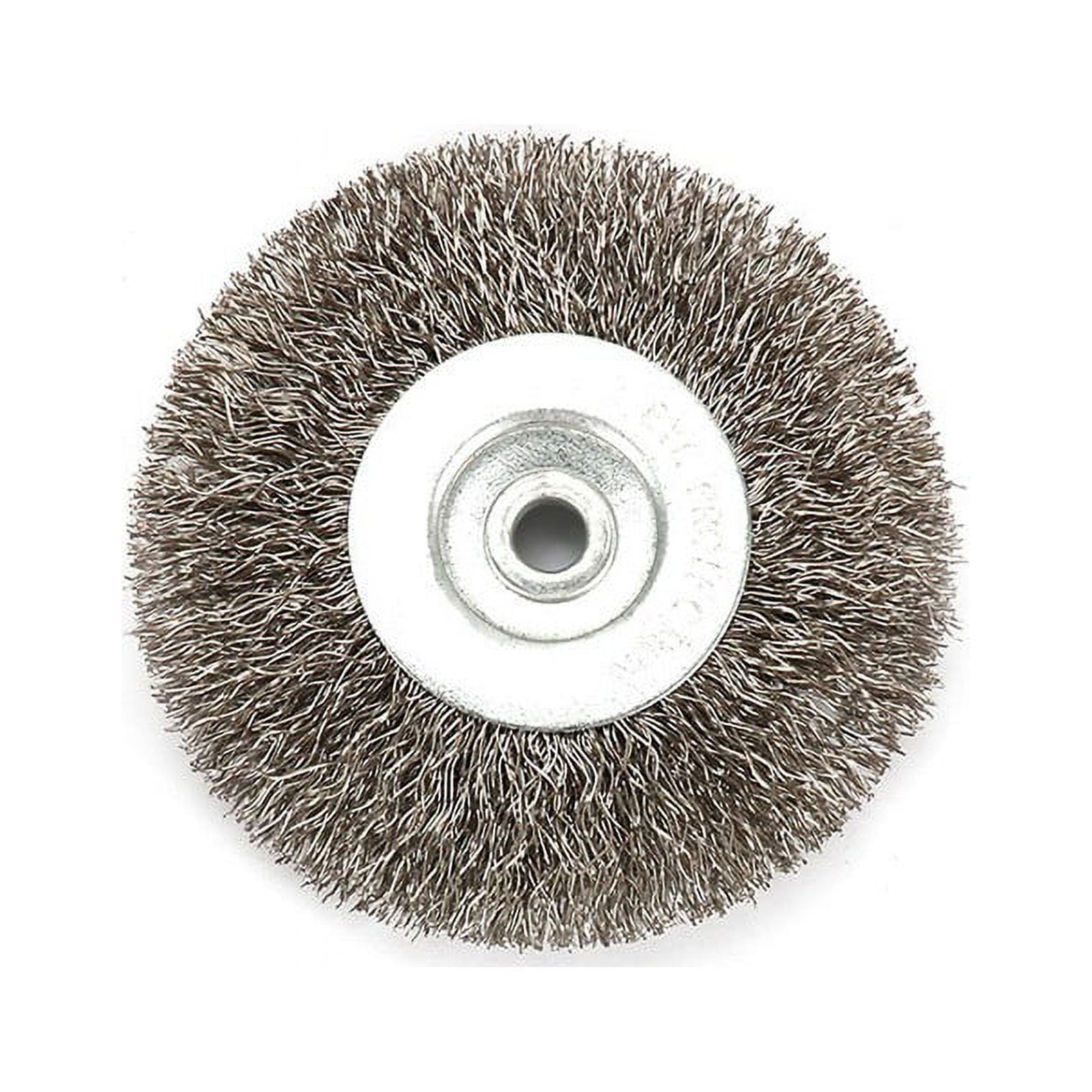 3 Inch 6mm Arbor Stainless Steel Wire Wheel Brush for Bench Grinder ...
