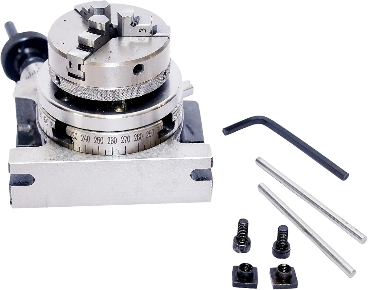 3" inch / 80 mm Milling Rotary Table + 65mm Self Centering Chuck + Back ...