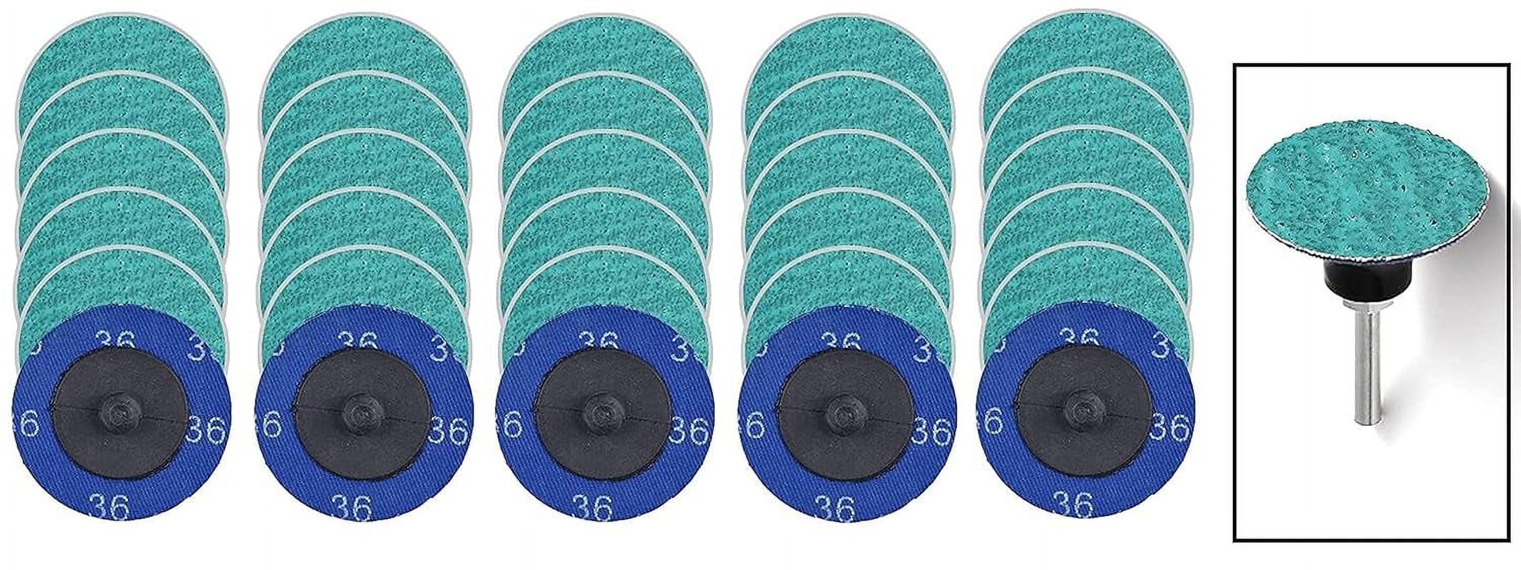 3 inch Abrasives Quick Change Green Zirconia Sanding Discs with Male R ...