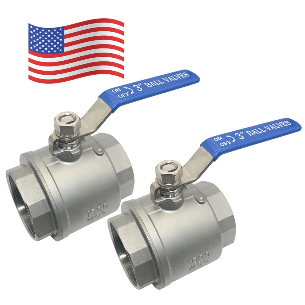 3 inch Ball VALVES,Female NPT 316 Stainless Steel Full Port,2-Piece ...