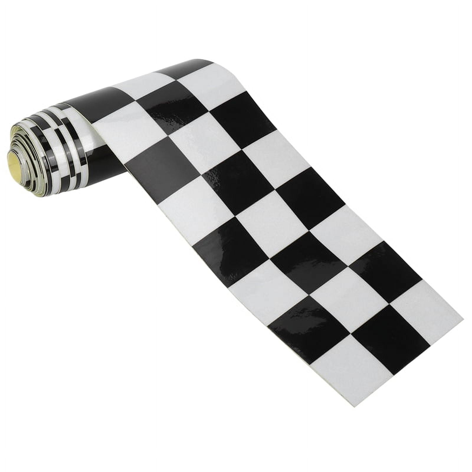 3 inch Black/White Checkered Decal Tape Car motorcycle Bike Sticker ...