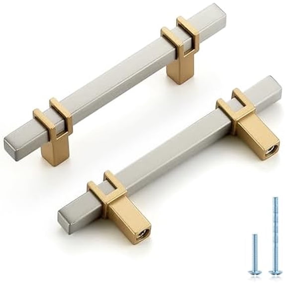 3 inch Cabinet Handles, 5 Pack Kitchen Cabinet Handles Brushed Nickel ...