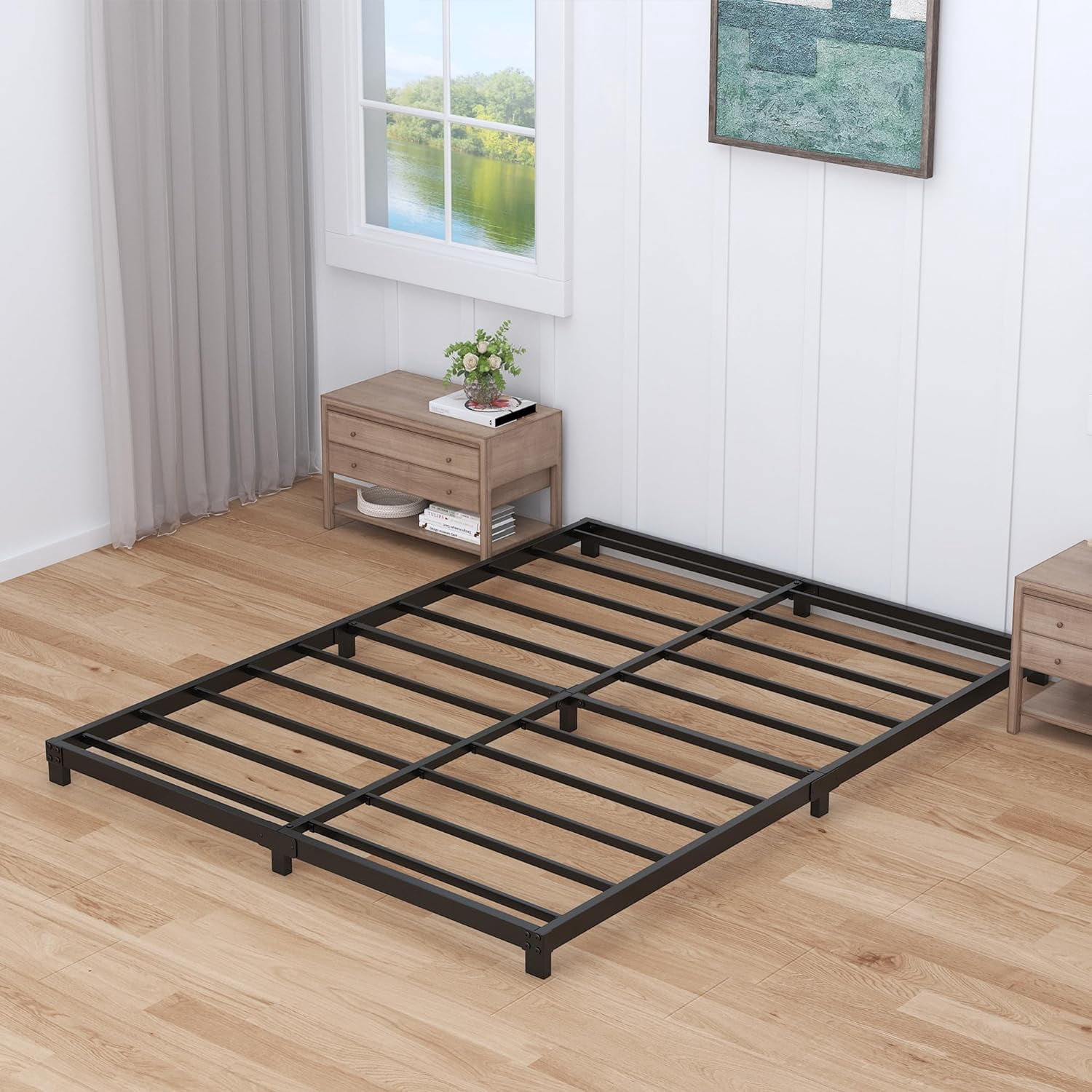 3 inch Cal King Bed Frame Low Profile, California King Bed Frames No ...