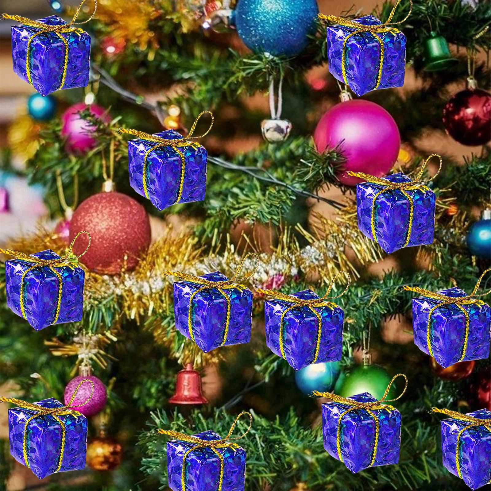 3-inch Christmas Gift Box, Foam Gift Package for Christmas Ornaments ...