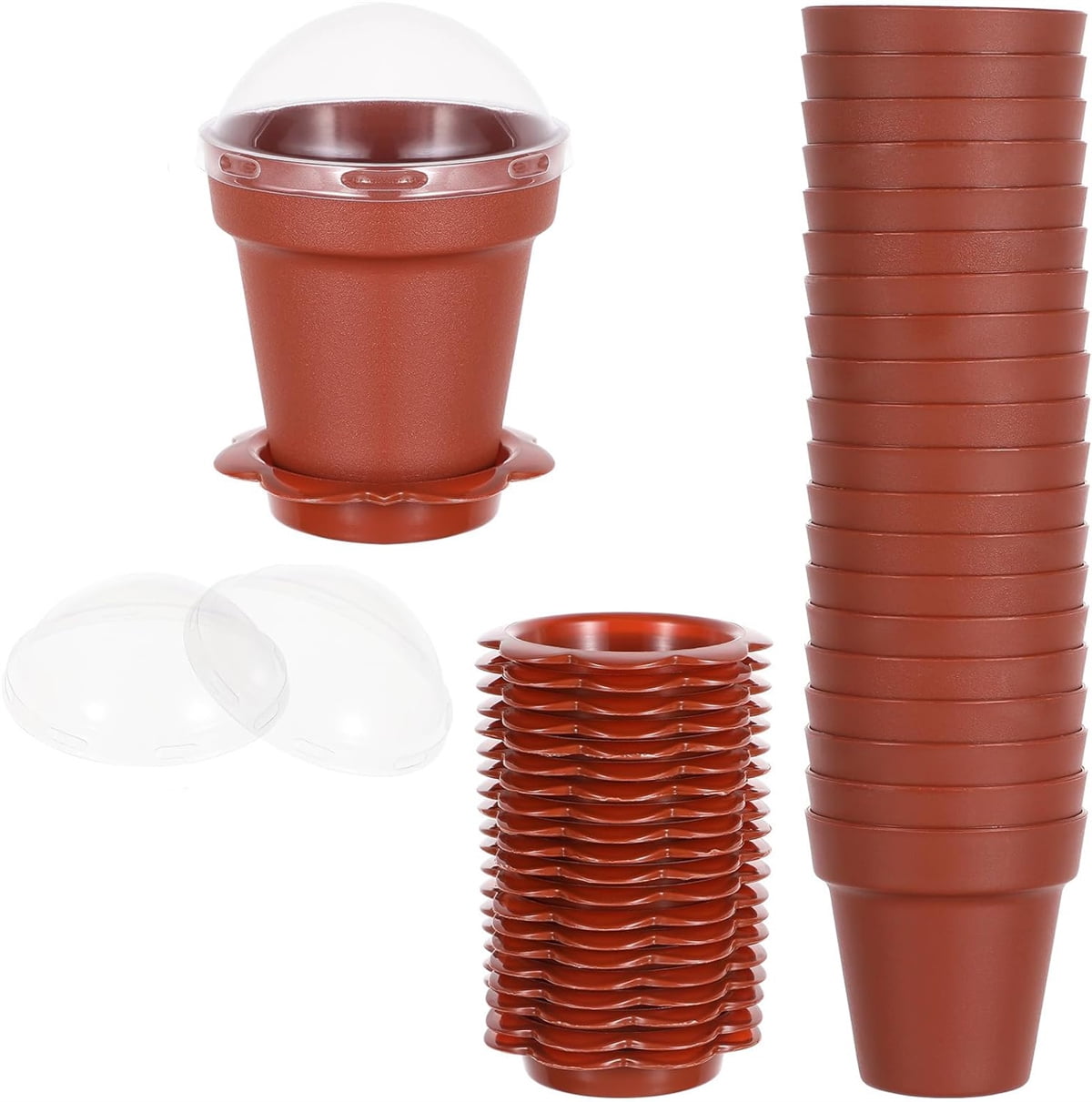 3 inch Disposable Pots for Home, GIXUSIL 20 Pack Dessert Cups for Party ...