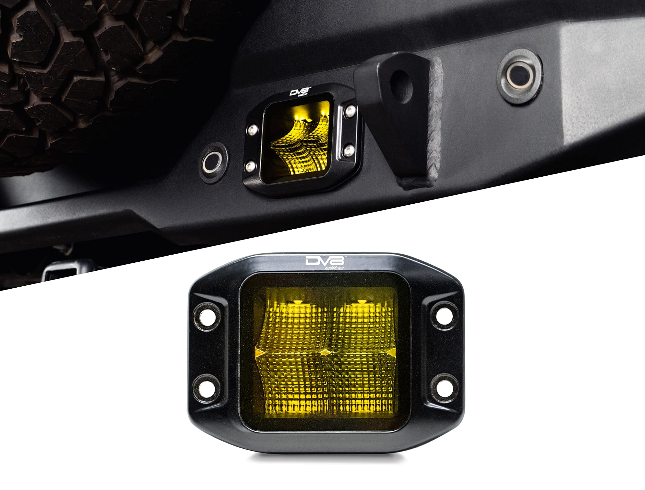 3-inch Elite Series LED IFF17 Amber Flush Mount Off-Road Light Pod ...