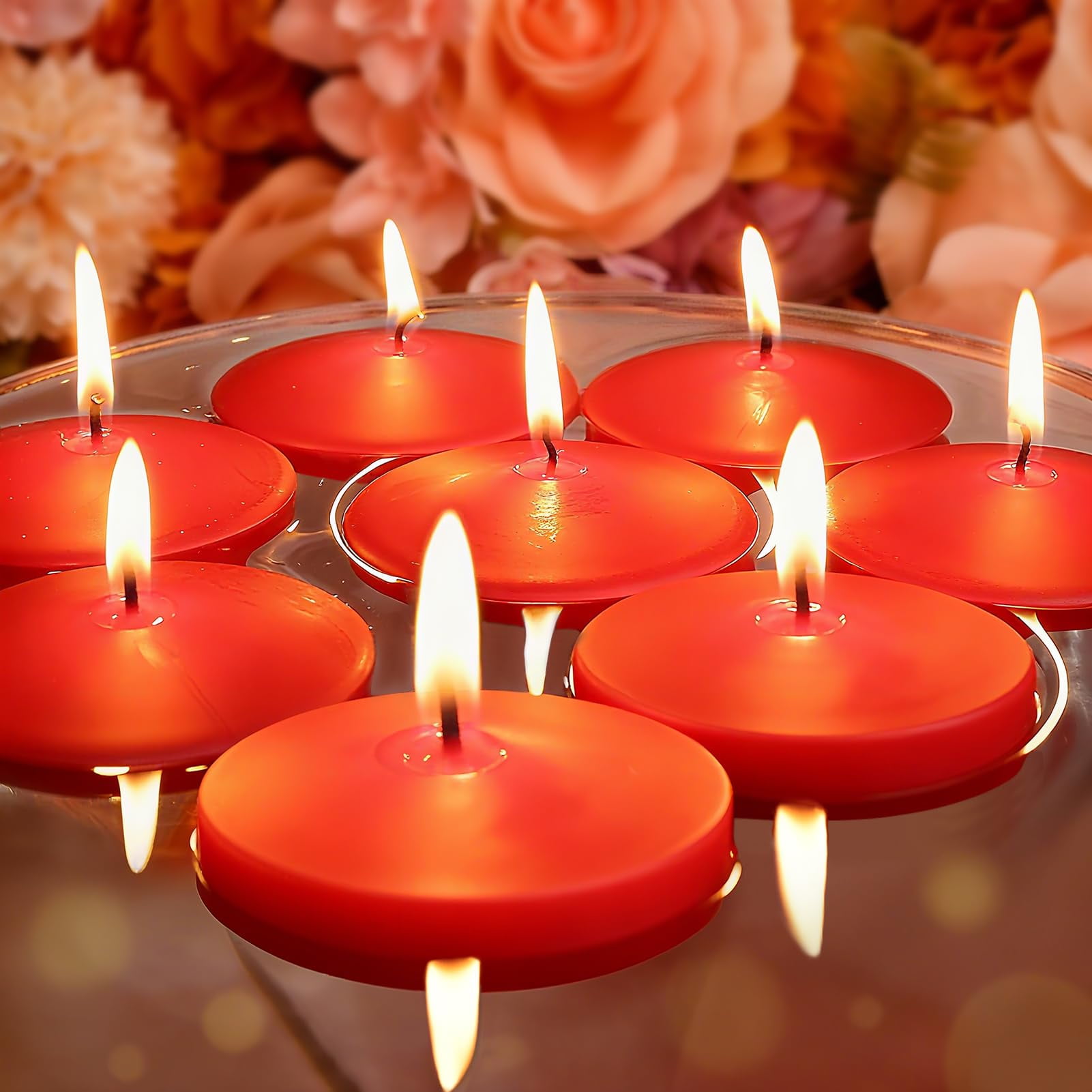3 inch Floating Candles 36 Packs Red Floating Candle for Centerpieces 8 ...