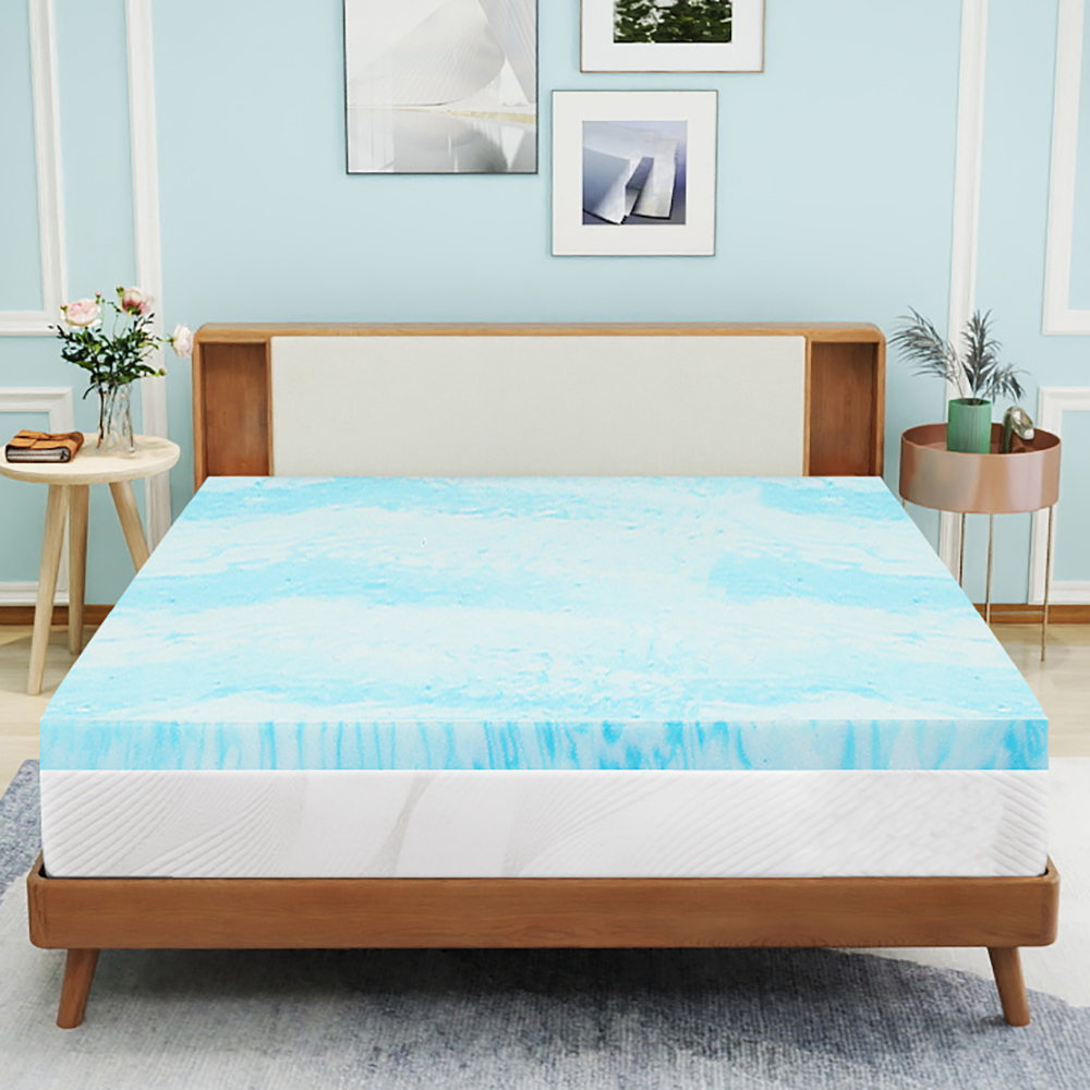 Full Size 3-Inch Memory Foam Mattress Topper, Ventilated, Breathable ...