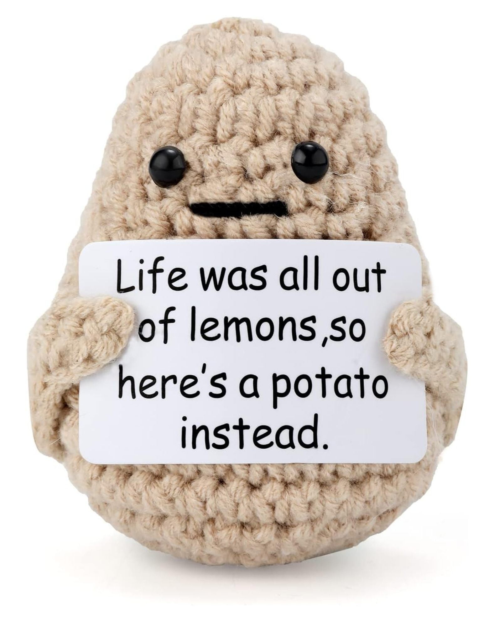 3 inch Life Interesting Knitted Positive Potato Mini Funny Positive ...