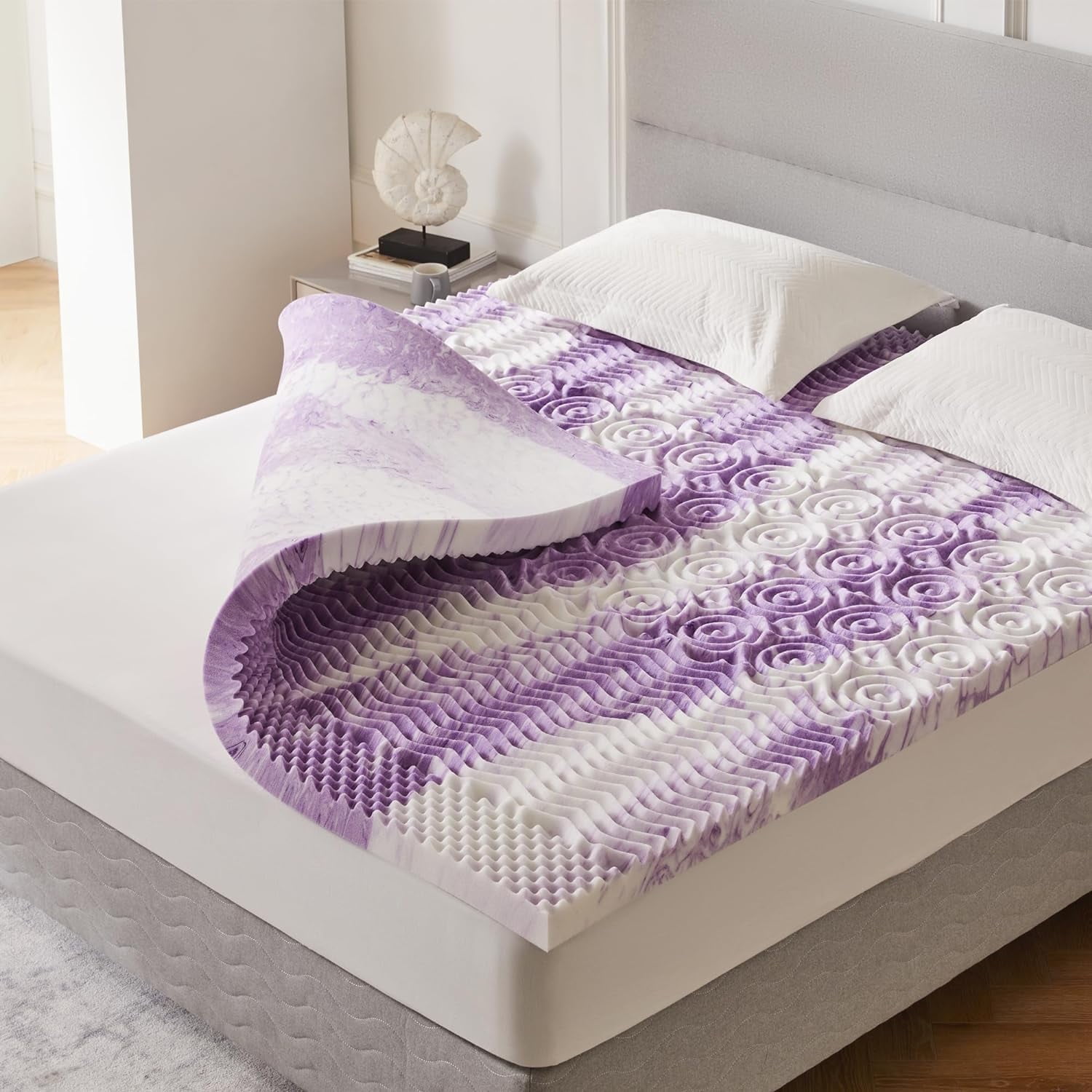 King Size Sherpa Comforter Set, 3-Piece, Warm Fall Winter Bedding, Grey ...