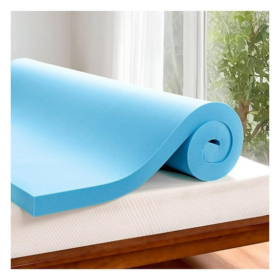 3 inch Memory Foam Mattress Topper Queen Size, Gel Infused Bed Topper ...
