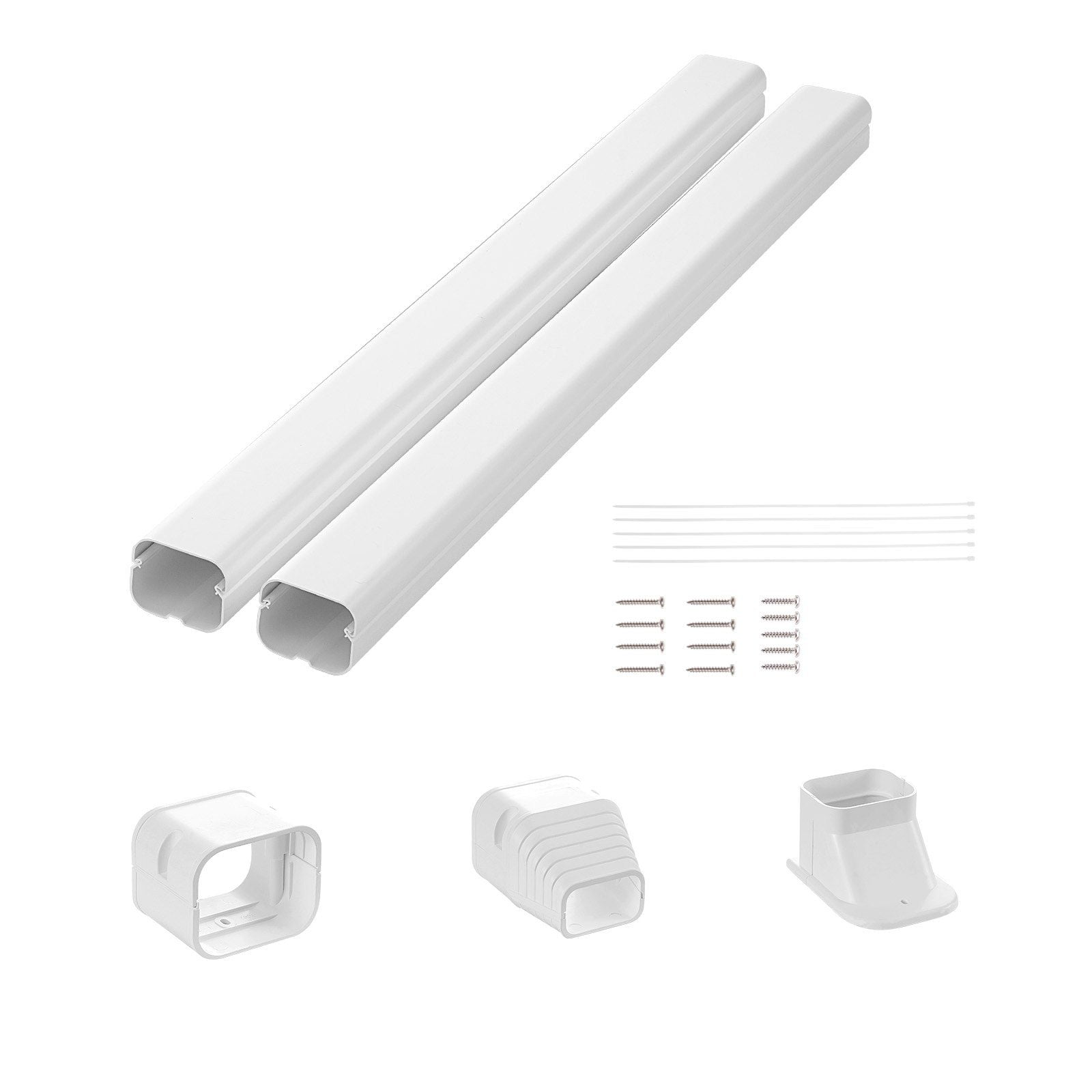 3-inch PVC Mini Split Line Cover, 7.4ft - AC Duct Cover for Heat Pumps ...
