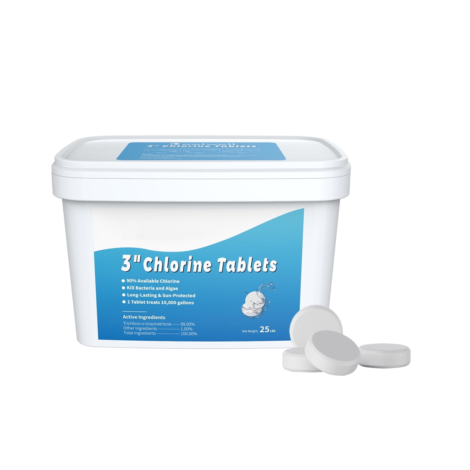 3 inch Pool Cleaning Supplies -- 25 Lbs - Walmart.com