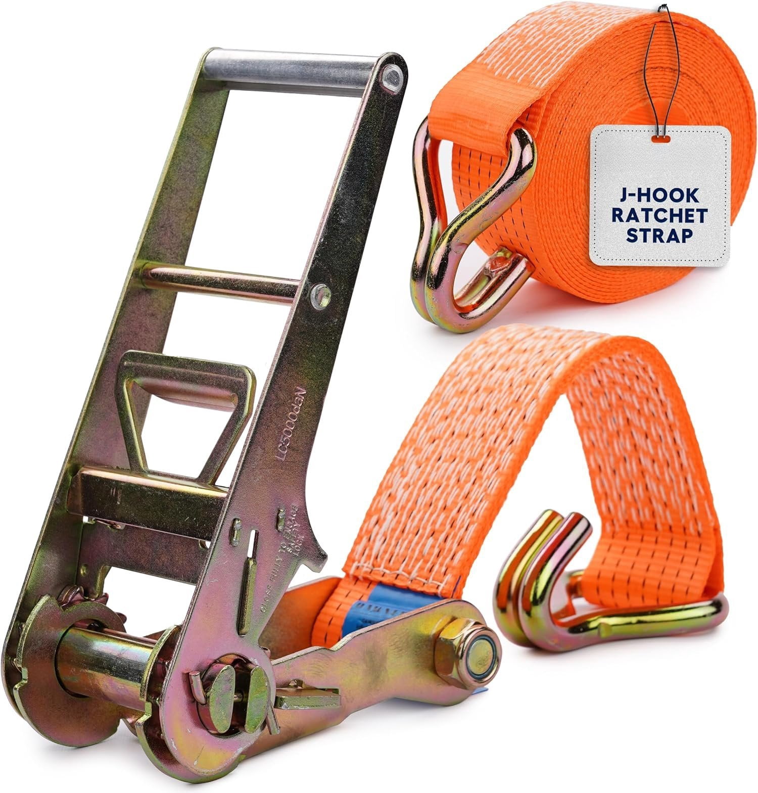 3 inch Ratchet Straps 40 ft Double Wire J Hook Tie Down - Heavy Duty ...