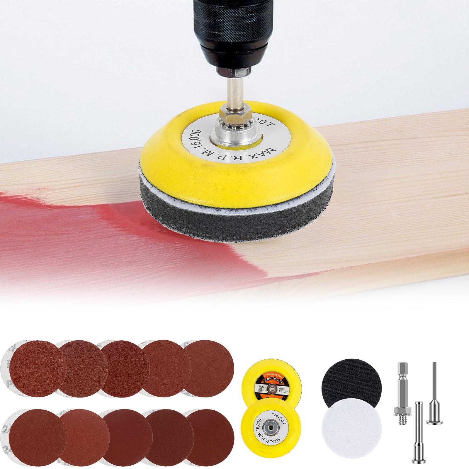 3 inch Sanding Disc Robust and Stable Sandpaper Cuttable and Flexible ...