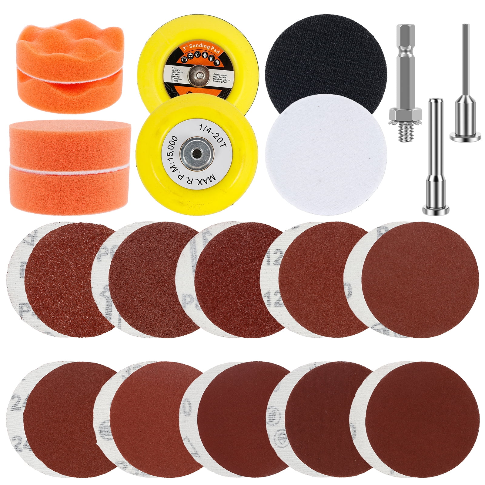 3 inch Sanding Disc Robust and Stable Sandpaper Cuttable and Flexible ...