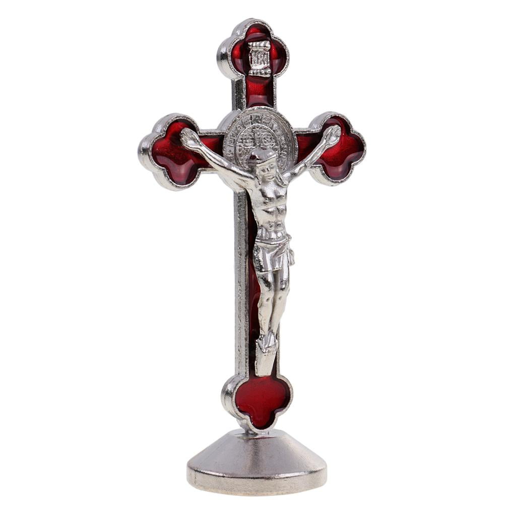 3 inch Small Metal Crucifix Model Jesus Figure Statue Decorations, Base ...