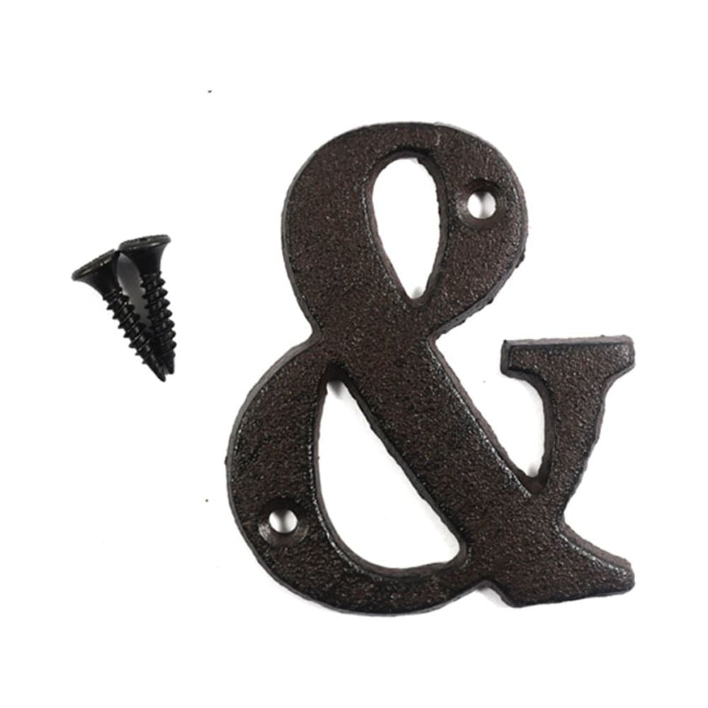 3 inch Vintage Decorative Cast Iron Metal Alphabet Letters Wall Sign ...