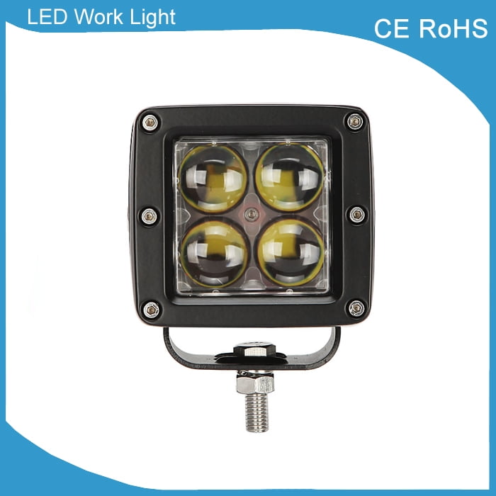 3 inch dually light 12W LED Work Lights Square LED Pods 12W 4D ...