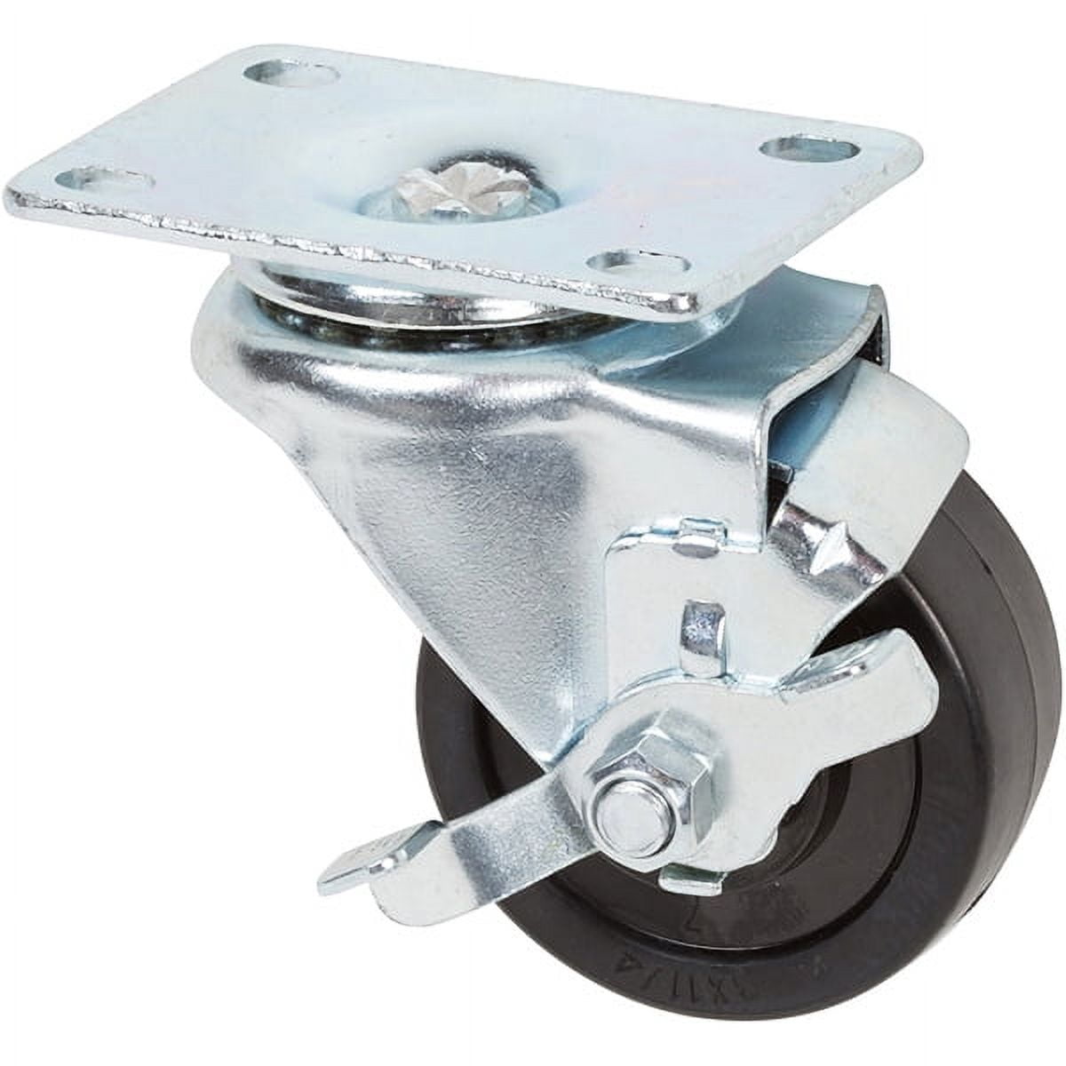 3 inch x 1.25 inch HR Hard Rubber Light Duty Industrial Top Plate ...