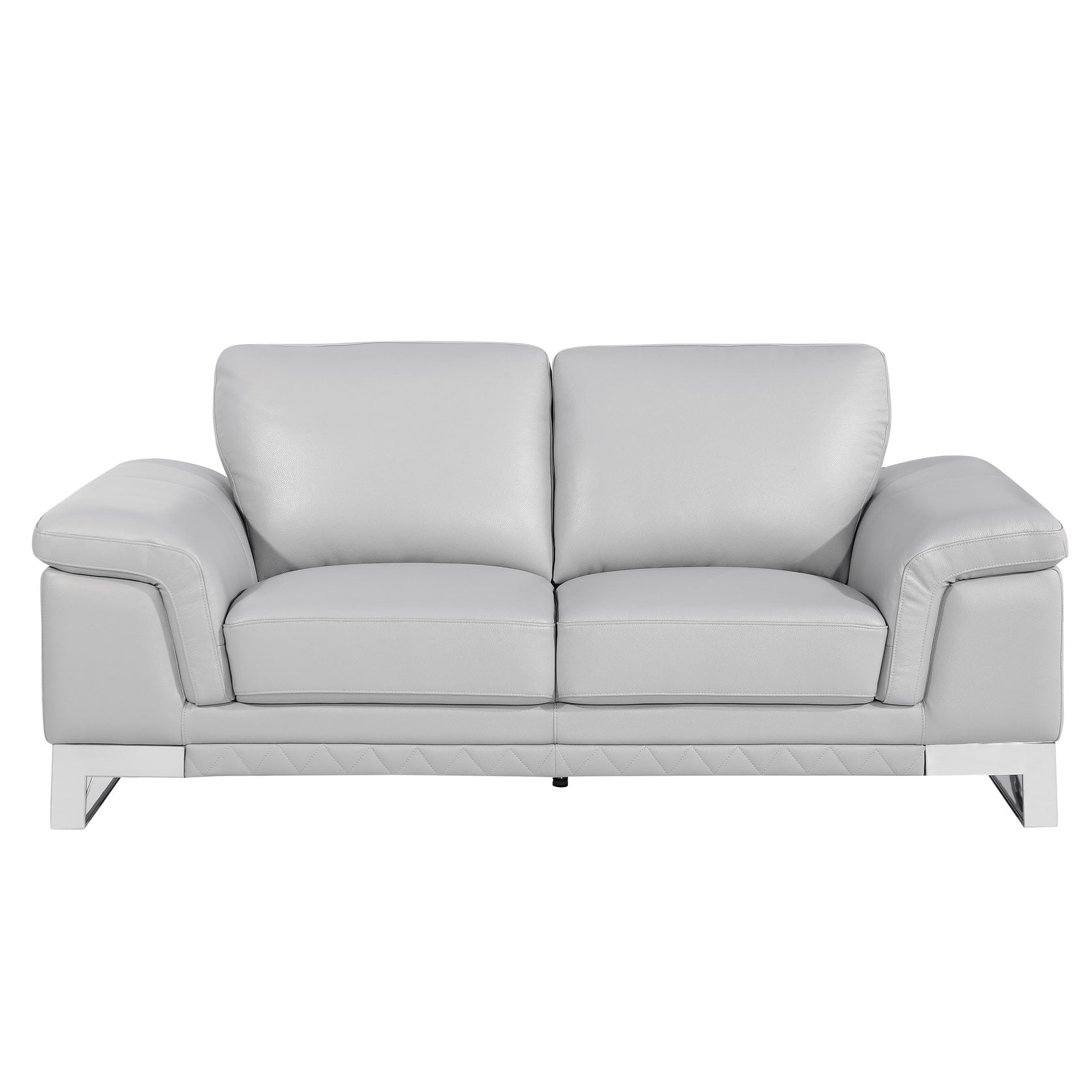 3 - layer Cushioning, Light Gray Leather / Inviting Seating for Patio ...