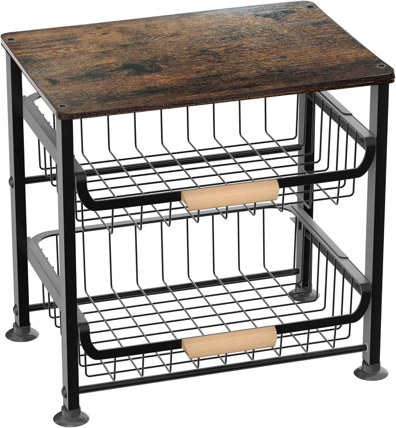 3-layer Kitchen Fruit Storage Basket Snack Rack, Countertop Storage ...