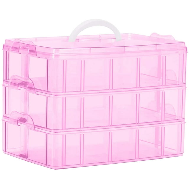 3 layer Stackable Storage Container 30 Adjustable Compartments ...