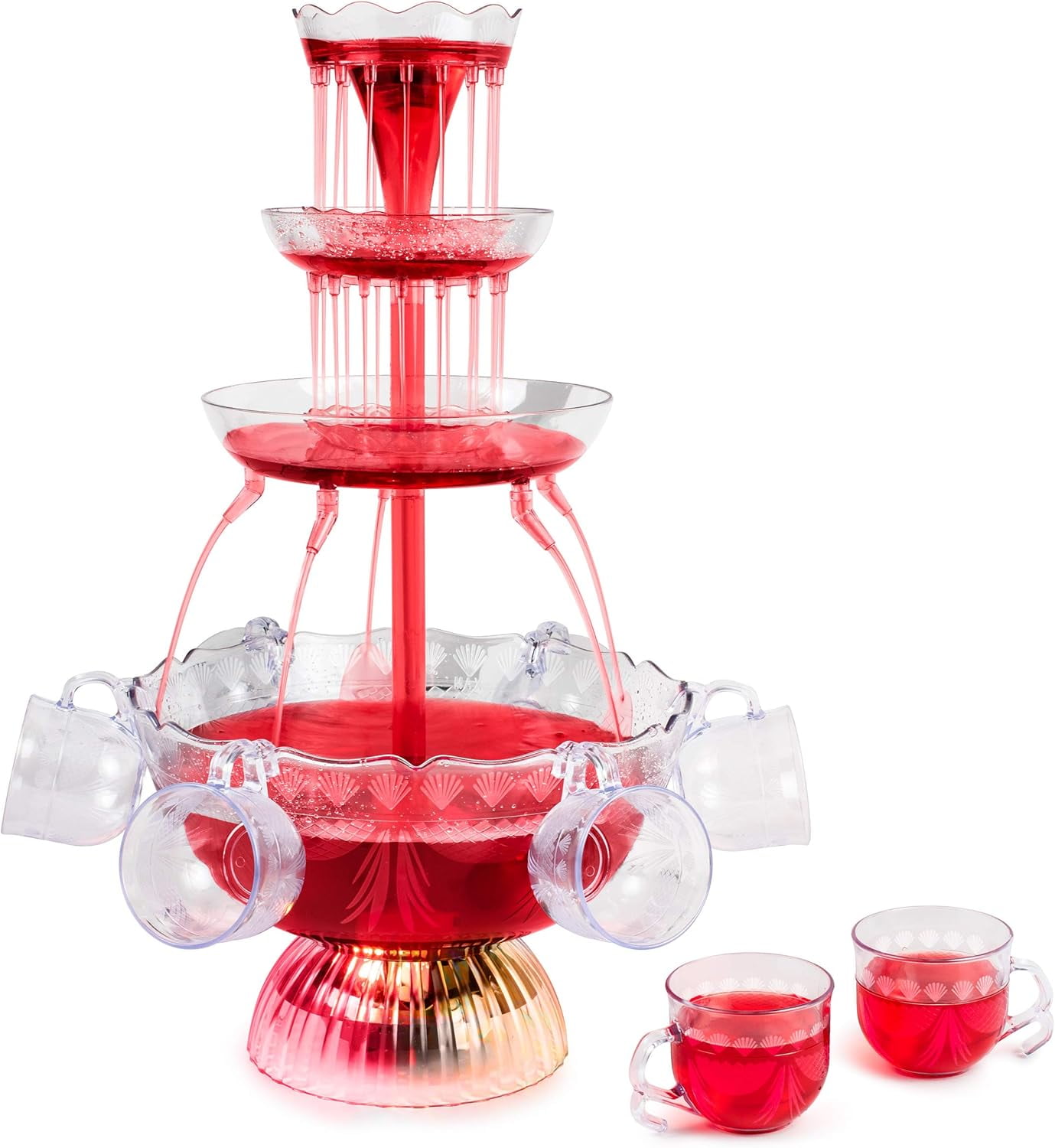3-layer illuminated party fountain, capable of accommodating 1.5 ...