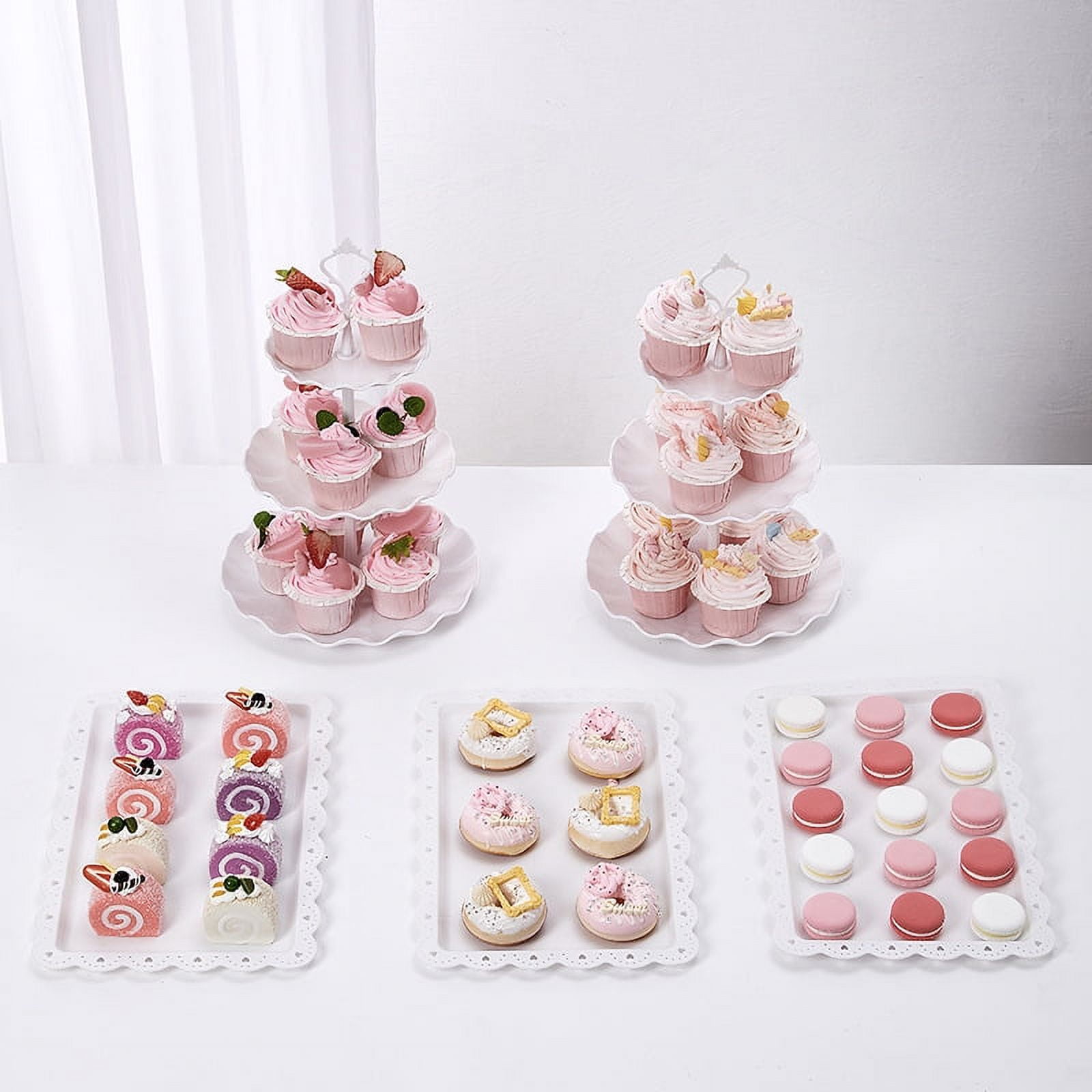 3-layer snack plate fruit plate afternoon tea dessert display stand ...