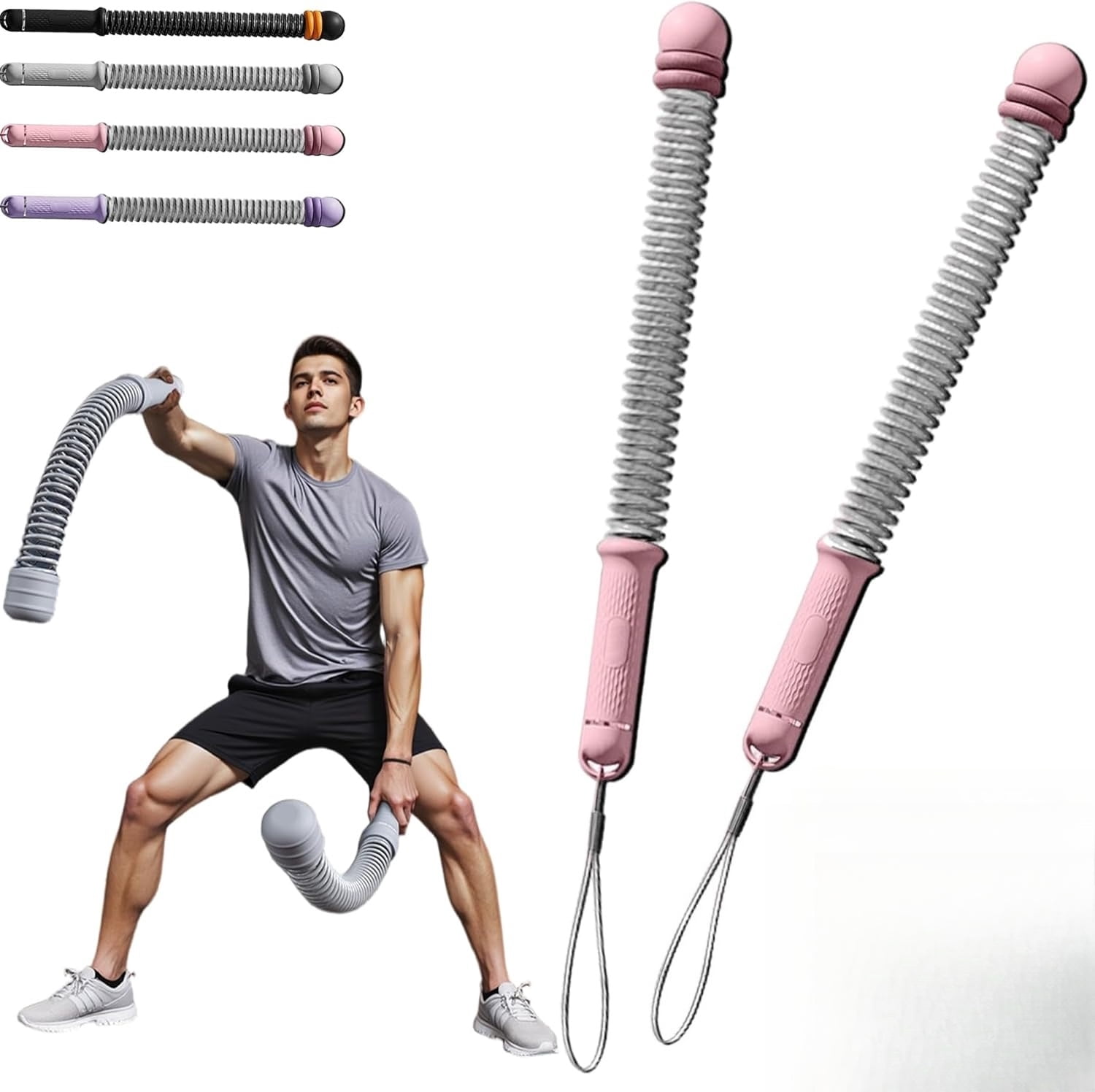 3 lbs Adjustable Ropeless Battle Ropes – Cordless Portable Low-Impact ...