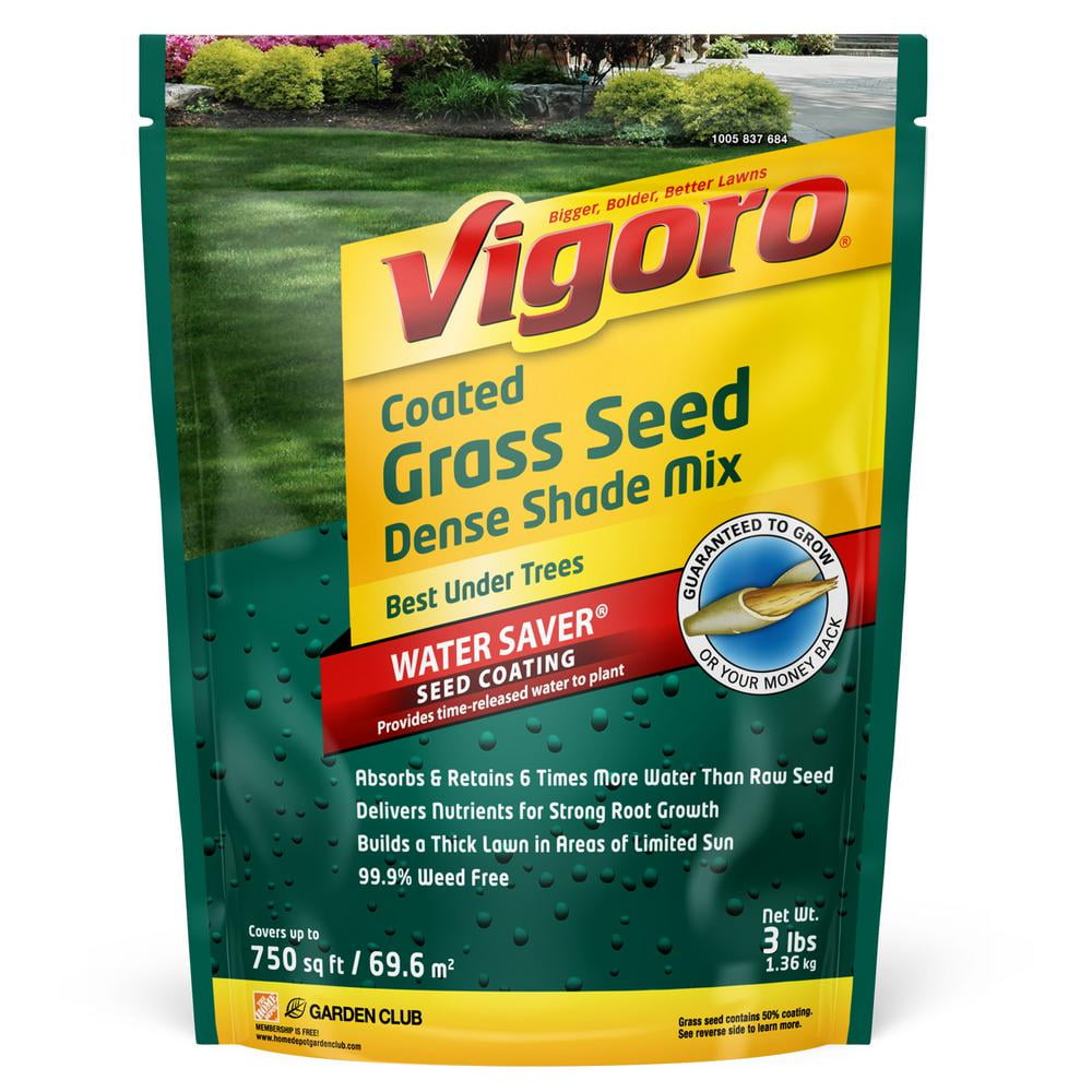 3 lbs. Dense Shade Grass Seed Mix with Water Saver Seed Coating ...