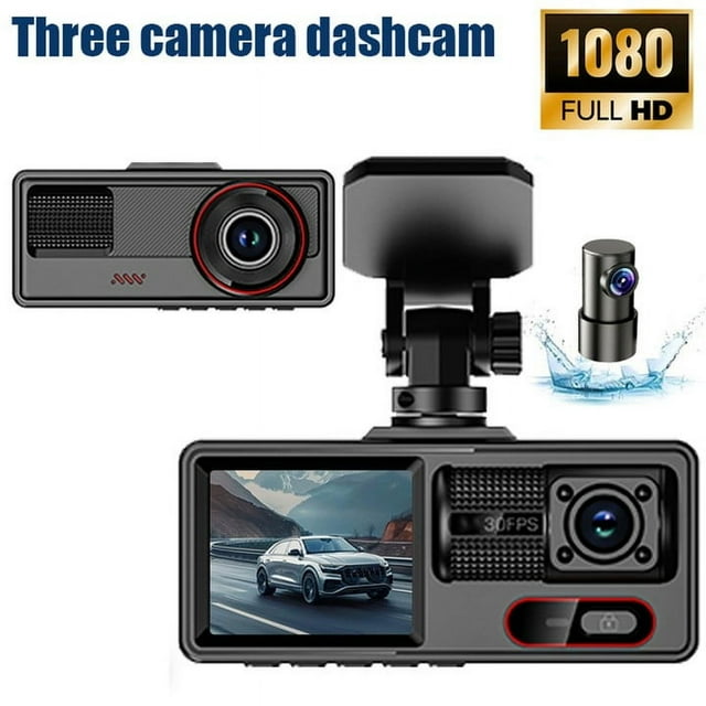 3-lens 1080P Car Dash Cam For Night Vision DVR Lens Camera Driving ...