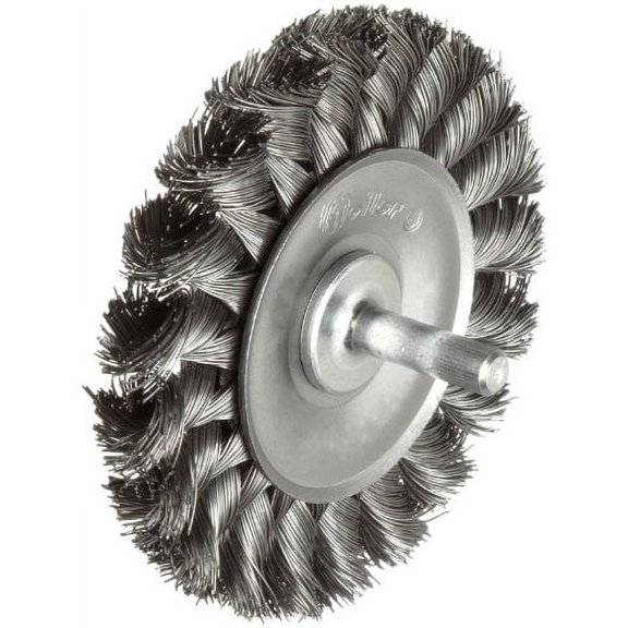 Weiler Stem-Mounted Circular Flared End Brushes, Steel, 16,000 rpm, 2 3 ...