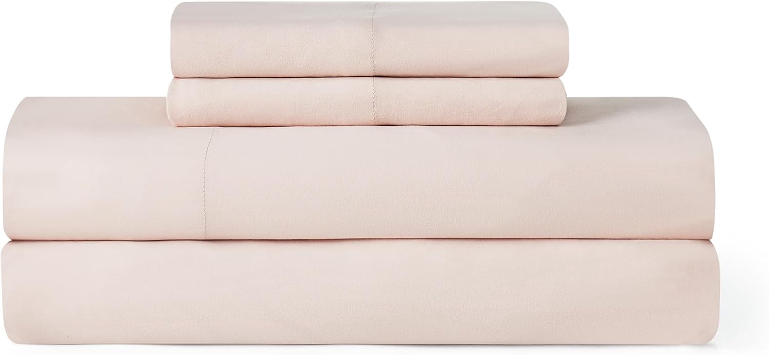, 3 or 4-Piece Bedding Set with Flat Sheet, Fitted Sheet, and ...