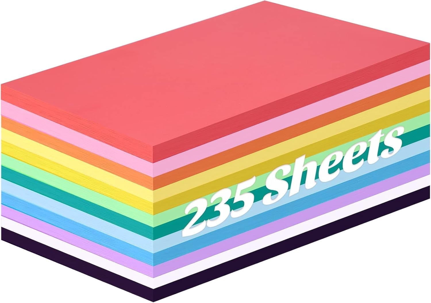 3 otters 200 Sheets Construction Paper, Cardstock Pack 8.5" x 11 ...