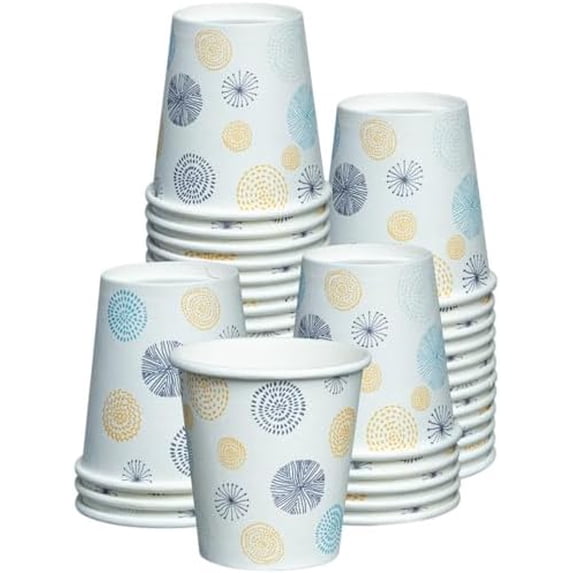 [3 oz. - 100 Count Small Paper Cups, Disposable Mini Bathroom Mouthwash ...