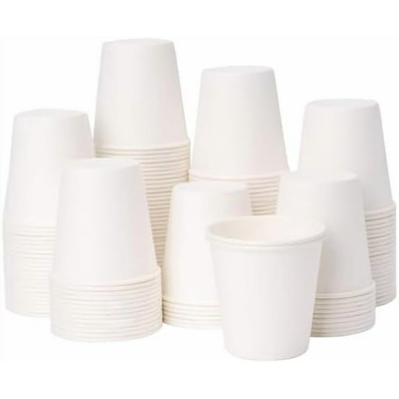 3 oz 3000 Pack Disposable Paper Coffee Bathroom Cups, Small White ...