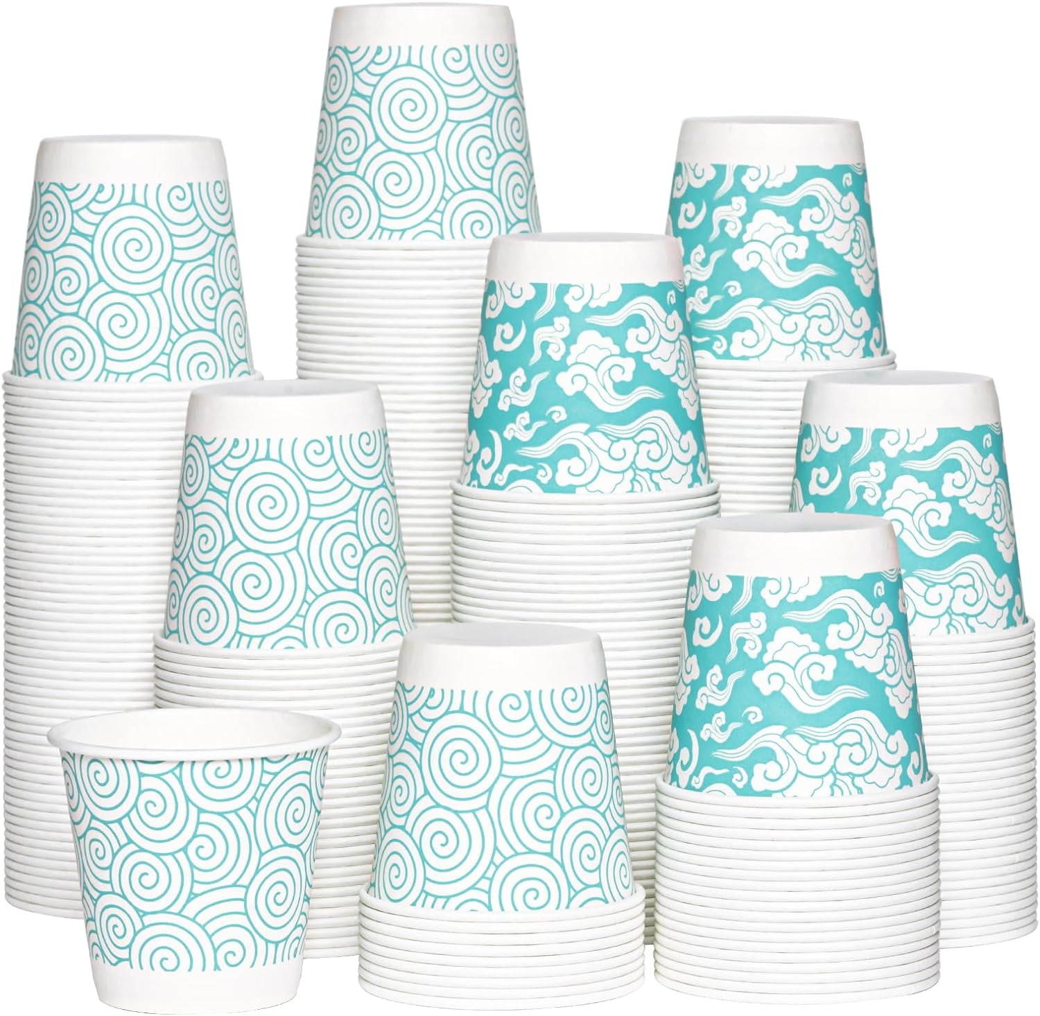 3 oz Disposable Bathroom Mouthwash Cups 300 Pack, Small Mini Paper Cups ...