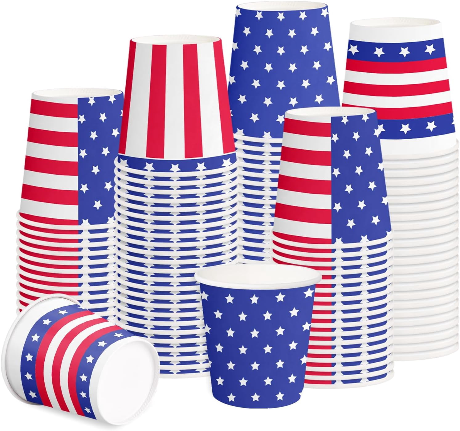 3 oz Disposable Paper Bathroom Cups 100 Pack Floral Design Mini Rinse ...