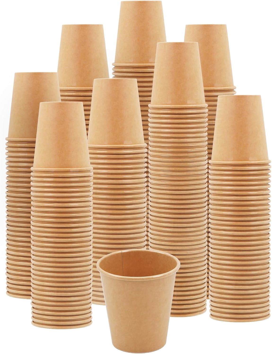 3 oz Disposable Paper Cups 300 Count, Kraft Mini Cups for Mouthwash ...