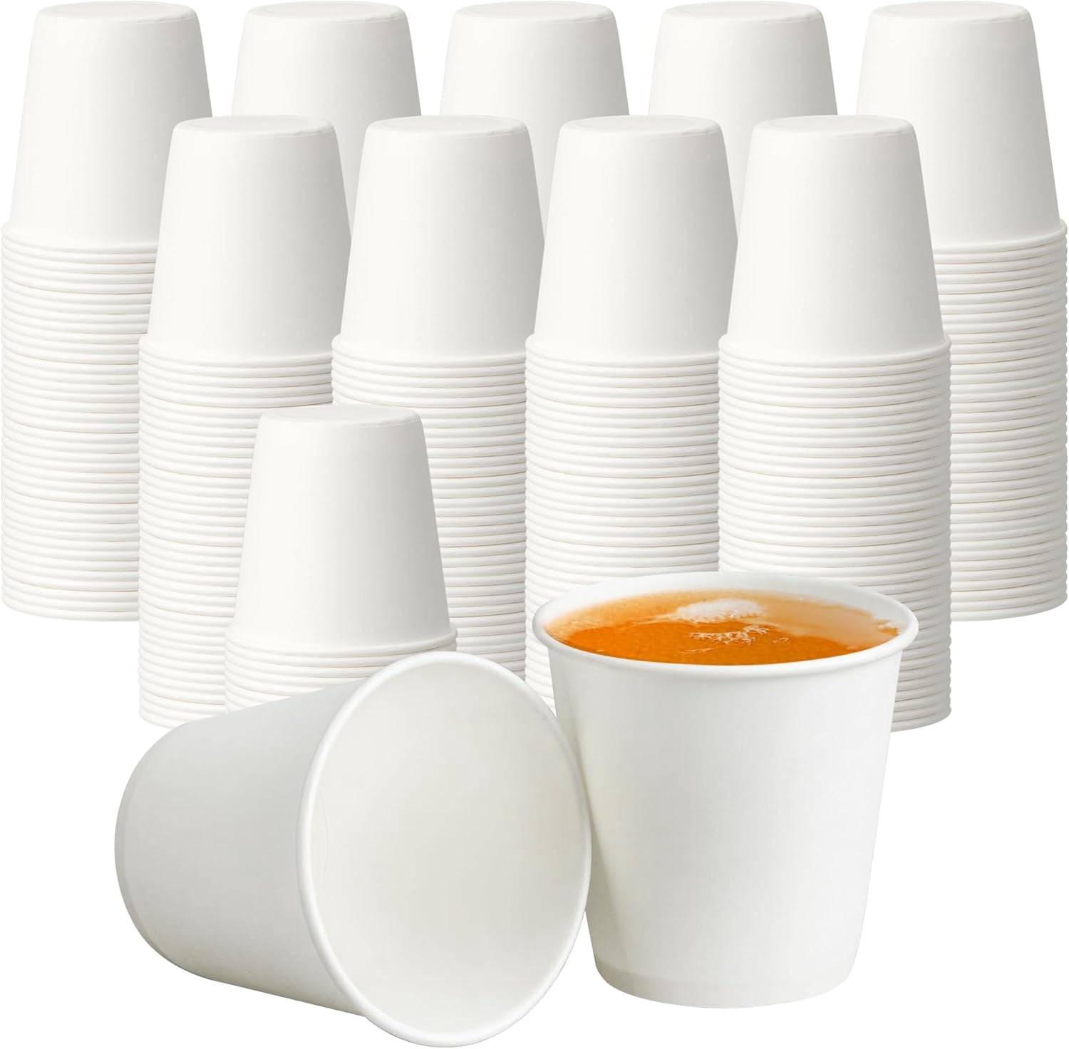 3 oz Disposable Paper Cups, Mouthwash Cups, Small Coffee Cups for ...
