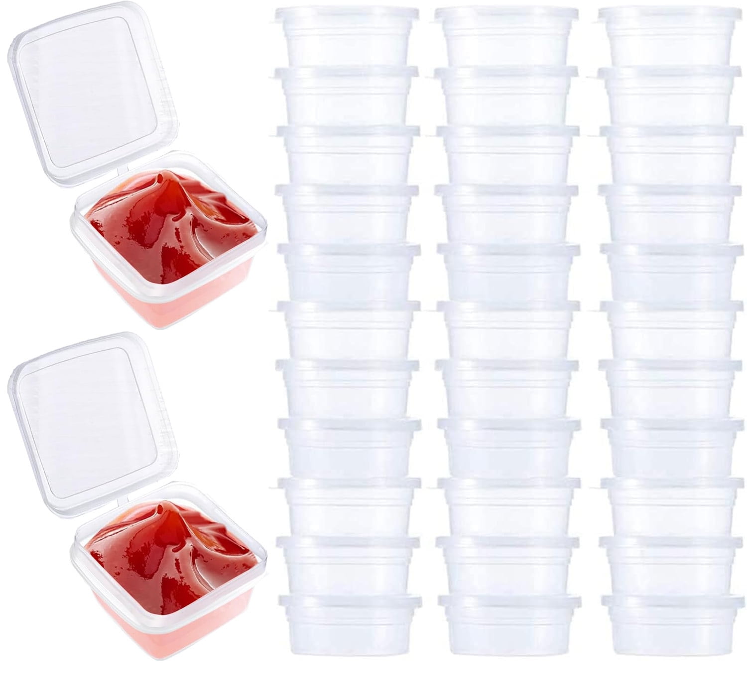 3 oz Disposable Plastic Portion Cups with Lids,Bexikou Souffle Cups ...